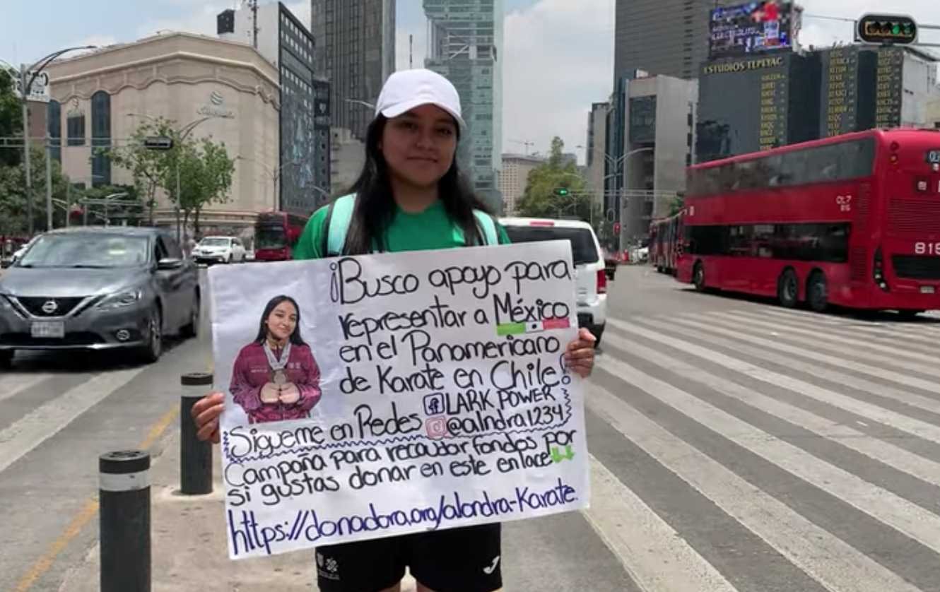 Alondra es la mejor karateca mexicana que botea ante desamparo de Conade